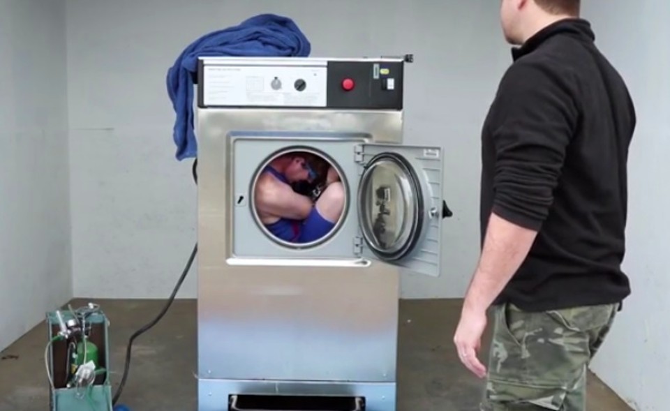 If you've ever been afraid of being stuck in a washing machine for any ...