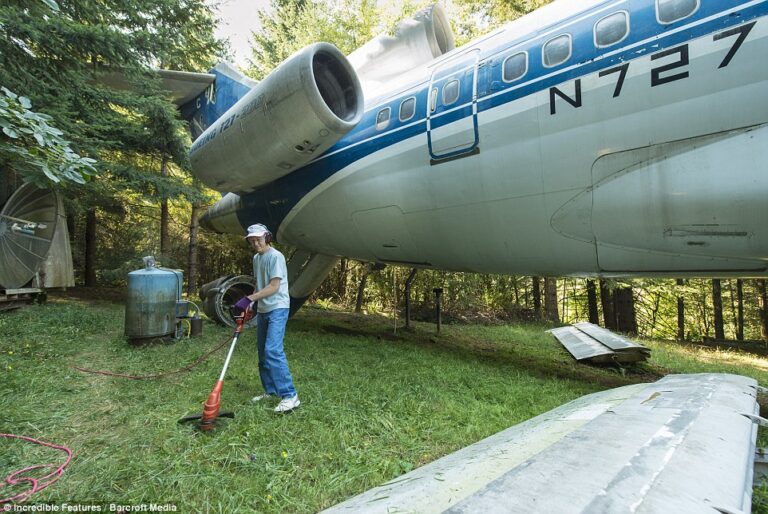 After retiring, he decided to buy the fuselage of a decommissioned ...